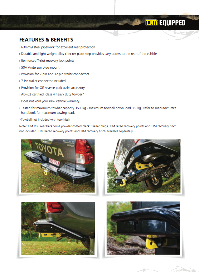 TJM RB6 Rear Bar 2015 Hilux - Latest News - TJM Products NQ